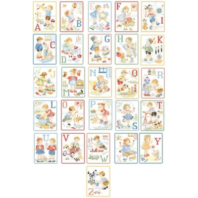 LBP cross stitch chart Le grand ABC « Imagier » My First Alphabet | eBay