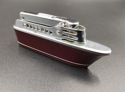 Vintage Soviet gasoline cigarette lighter Ship Boat "HAZAR" ХАЗАР USSR ...