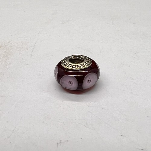 Pandora 14k Gold & Glass Ruby Red Mystic Calla Bead Charm | eBay