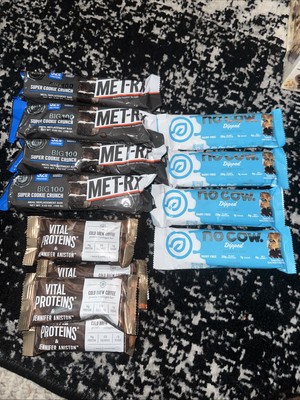 No Cow/ Big 100 Met-rx/ Vital Proteins Protien Bars. 12 Bars. Read Description | eBay