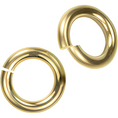 14k gold jump lock rings - (qty. 2) 20 gauge, 4.0mm od, 2.45mm id, sec ...