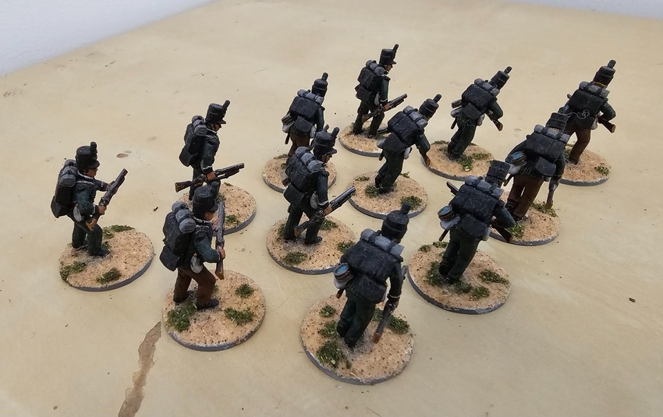 28mm Napoleonic British 95th Rifles (12 Minis) Beautifully Painted ...