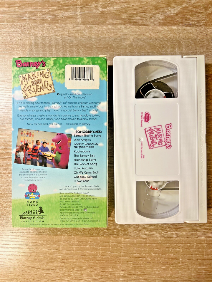 Barney & Friends Collection Barney's Making New Friends VHS 1995 Kids ...