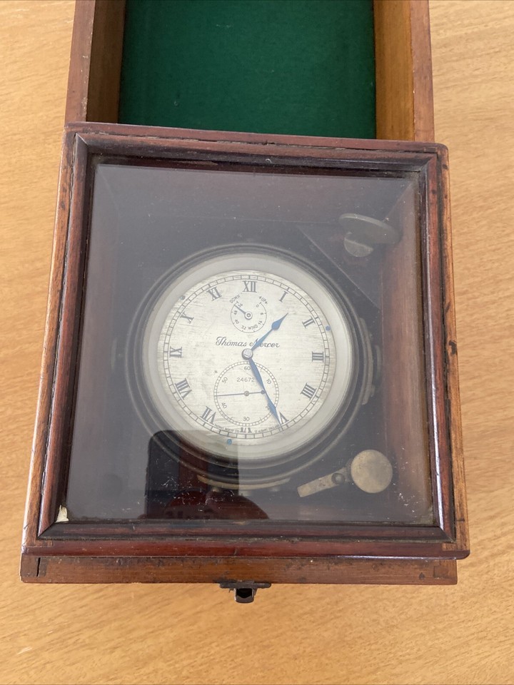 Marine Chronometer Thomas Mercer Working C. 1950 - Complete Two Boxes ...