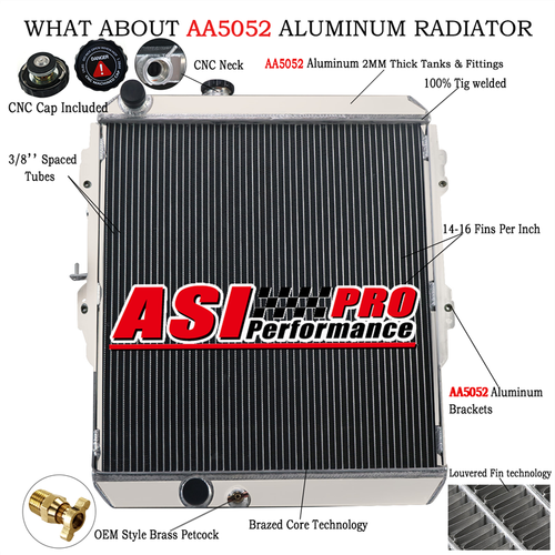 3Rows Radiator For Toyota Hilux 3.0 KZN165R non-turbo 97-04;VZN167 V6 3 ...