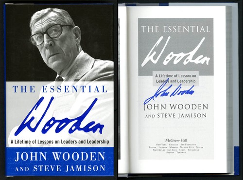 John Wooden SIGNED AUTOGRAPHED The Essential Wooden HC 1st Ed UCLA ...