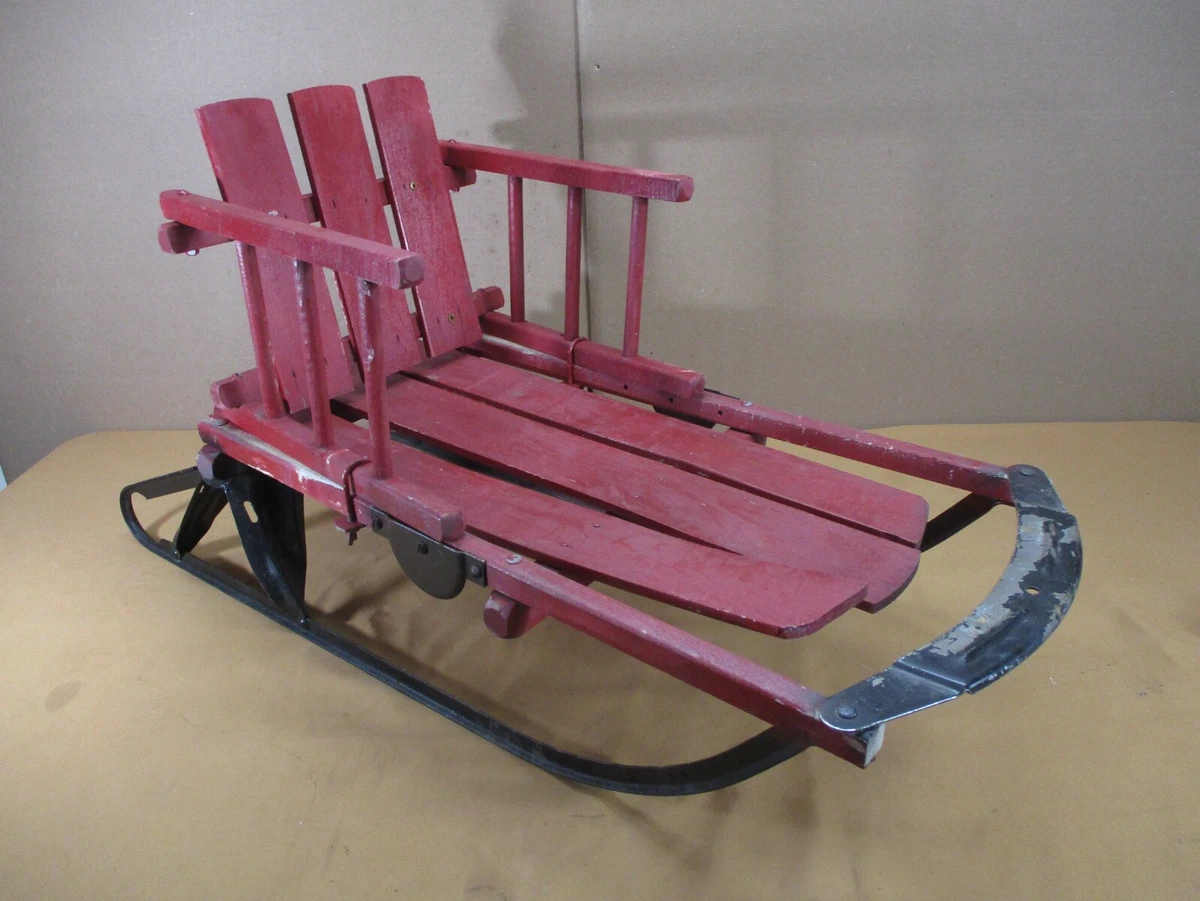 Red Wooden Sled