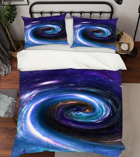 3D Blue Vortex ZHUA145 Bed Pillowcases Quilt Duvet Cover Set Queen King ...