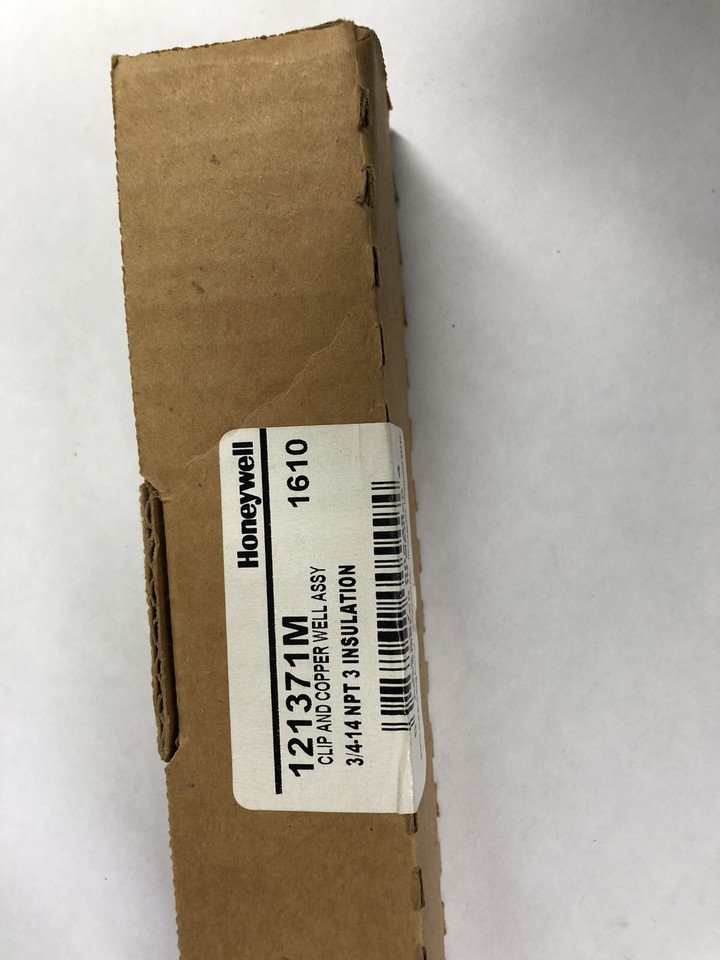 Honeywell 121371M 3/4" - 14 NPT 3 Insulation Clip Copper Well Assembly ...