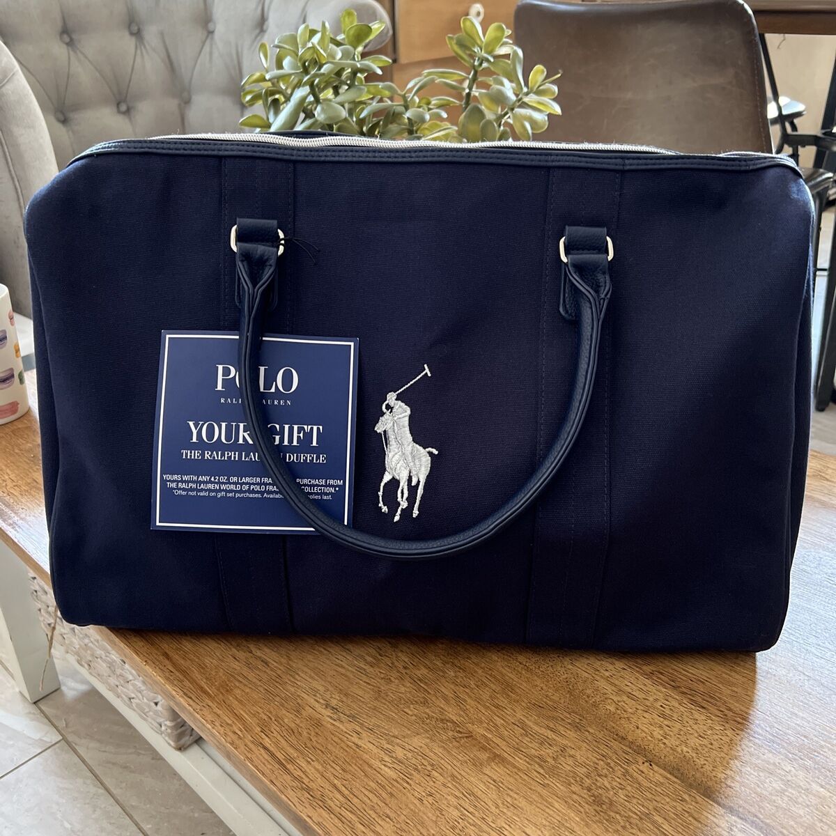 Polo Ralph Lauren Oversized Navy Canvas Sport Duffle