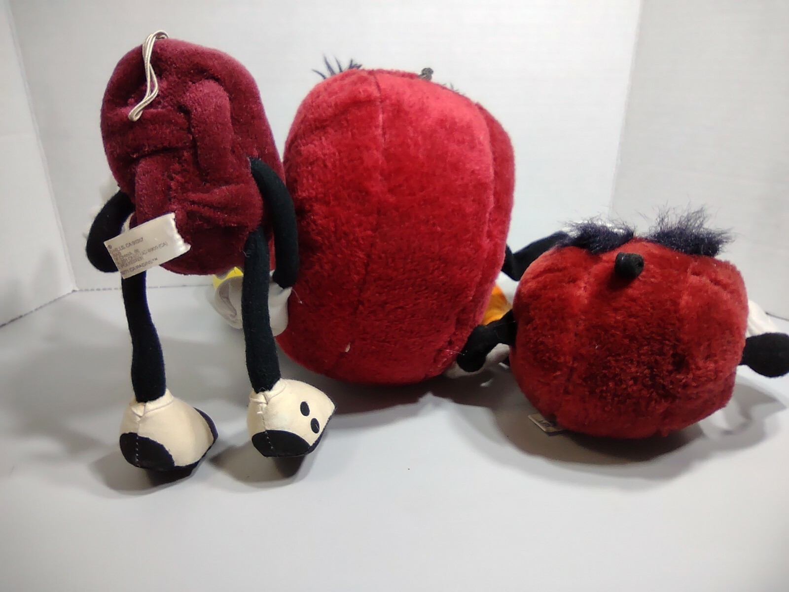 VINTAGE 1988 CALIFORNIA RAISIN DOLL ACE NOVELTY PLUSH Lot 3 STUFFED ...