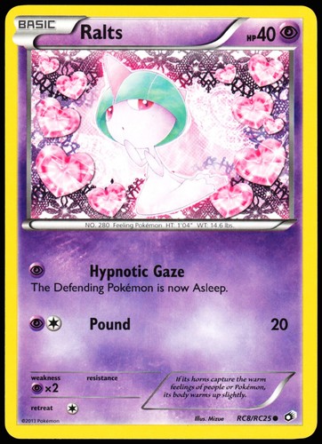 Ralts - RC8/RC25 - Common - Black & White 11: Legendary Treasures ...