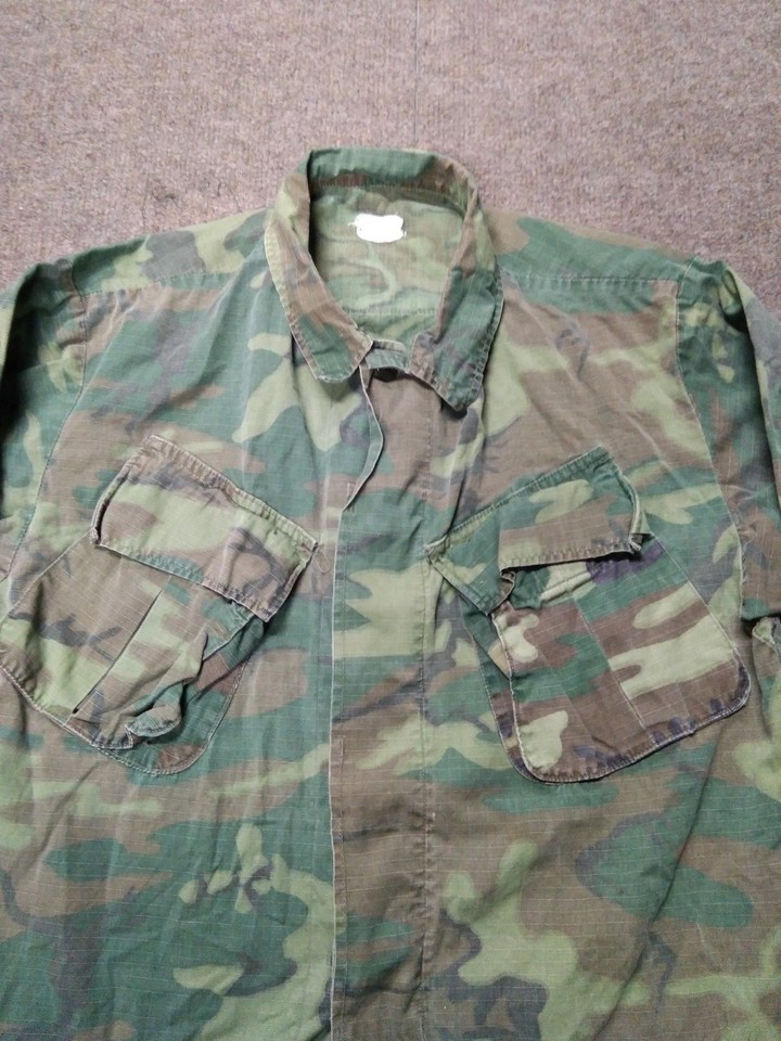Vintage USGI 1969 ERDL Camo Slant Pocket Vietnam Jacket Shirt Ripstop ...