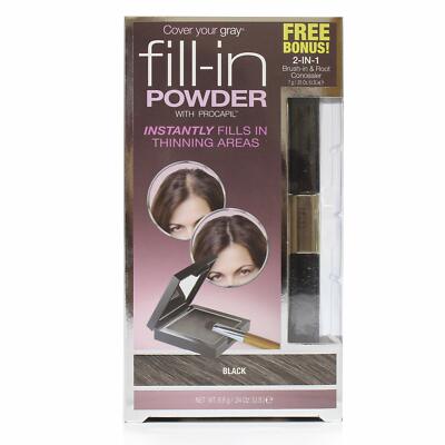 Cover Your Gray Fill in Powder - Black w/ Bonus 2-in-1 Brush-in & Root ...