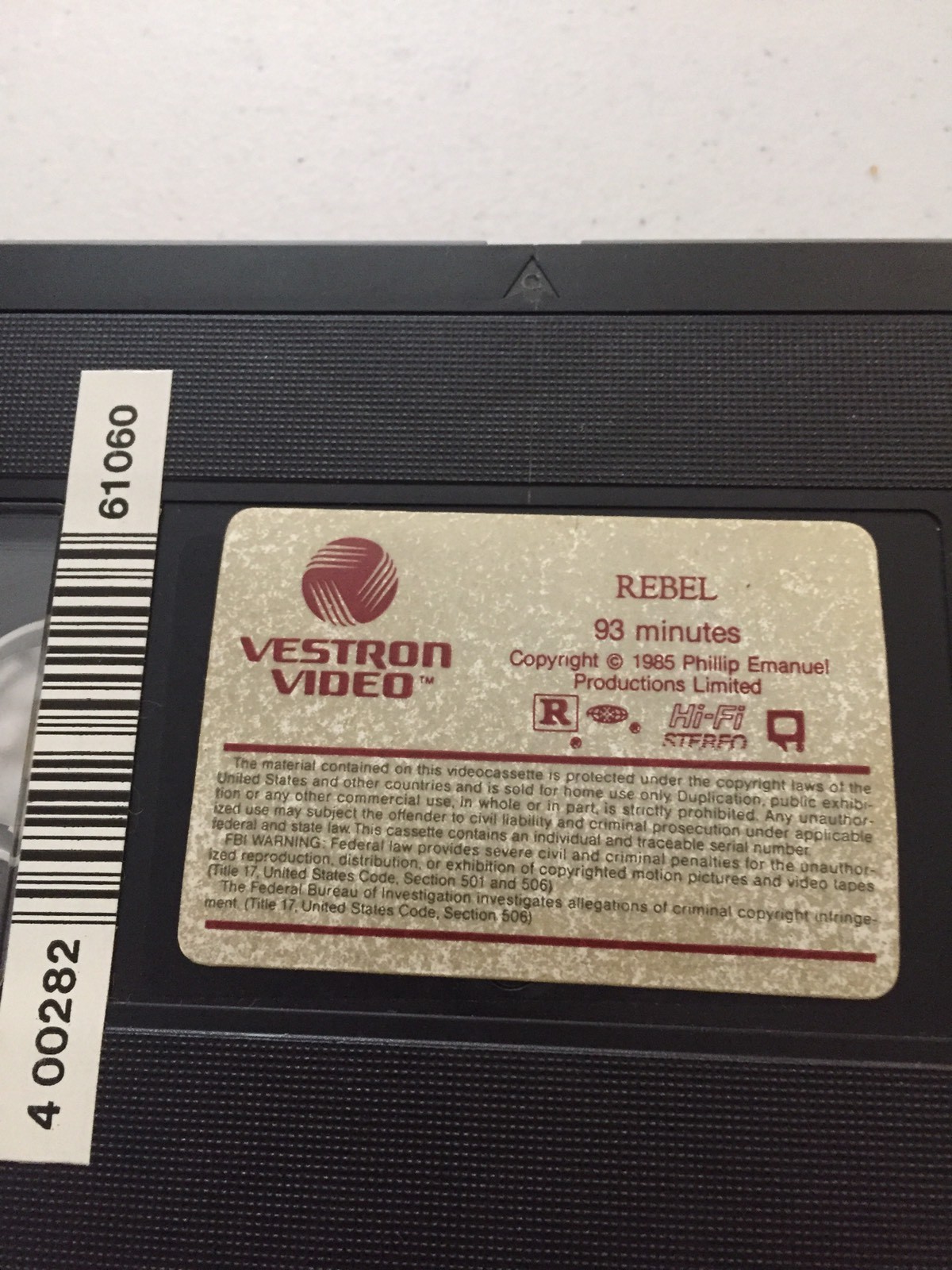 Rebel VHS Movie Matt Dillon Previously Viewed Pre-owned | eBay