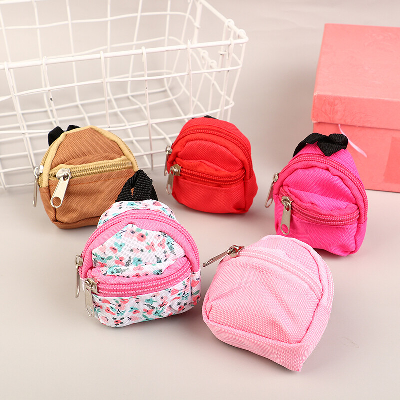 Mini Backpack Keychain Cute Zipper Schoolbag Keyring For Coin Purse ...