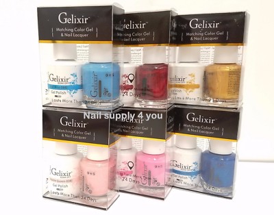 Gelixir - Duo UV/LED Soak Off Gel + Nail Polish - (#01 - #56)-Choose ...