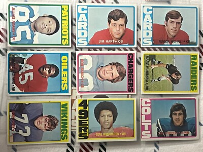 1972 topps football cards lot of 37 nmt cond | eBay