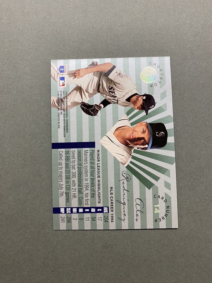1995 Leaf Limited #14 Alex Rodriguez Baseball Card ARod Seattle ...