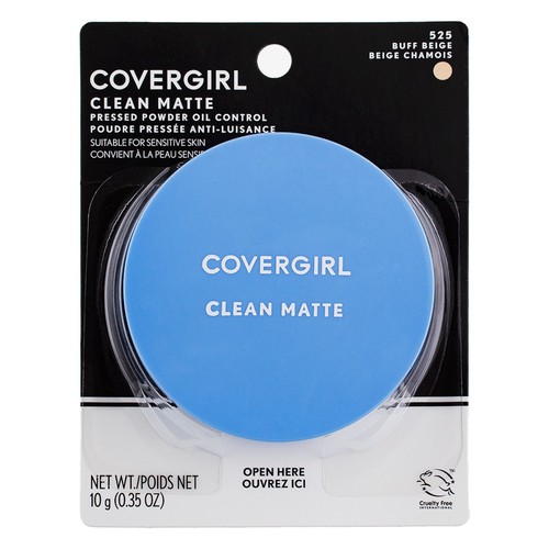 3 Pack CoverGirl Clean Matte Pressed Powder, Buff Beige 525, 0.35 oz ...