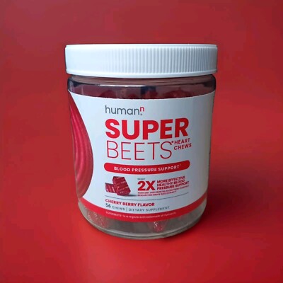 Human n Super Beets Heart Chews- - Cherry Berry Flavor ( 56 Chews) | eBay