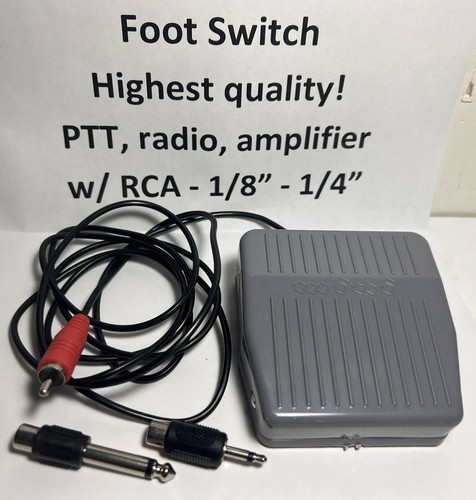Foot Switch PTT 3.5 mm 1/8 1/4 RCA Radio amplifier HAM CB FootSwitch 11 ...