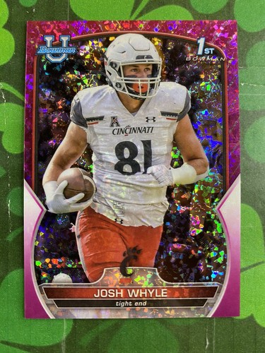 2022 Bowman Chrome U Josh Whyle Fuschia Mini Diamond Refractor Rookie ...
