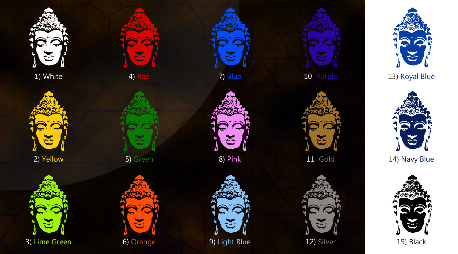 Buddha Face Head Boho Yoga Die Cut Vinyl Car Decal Sticker Bumper ...