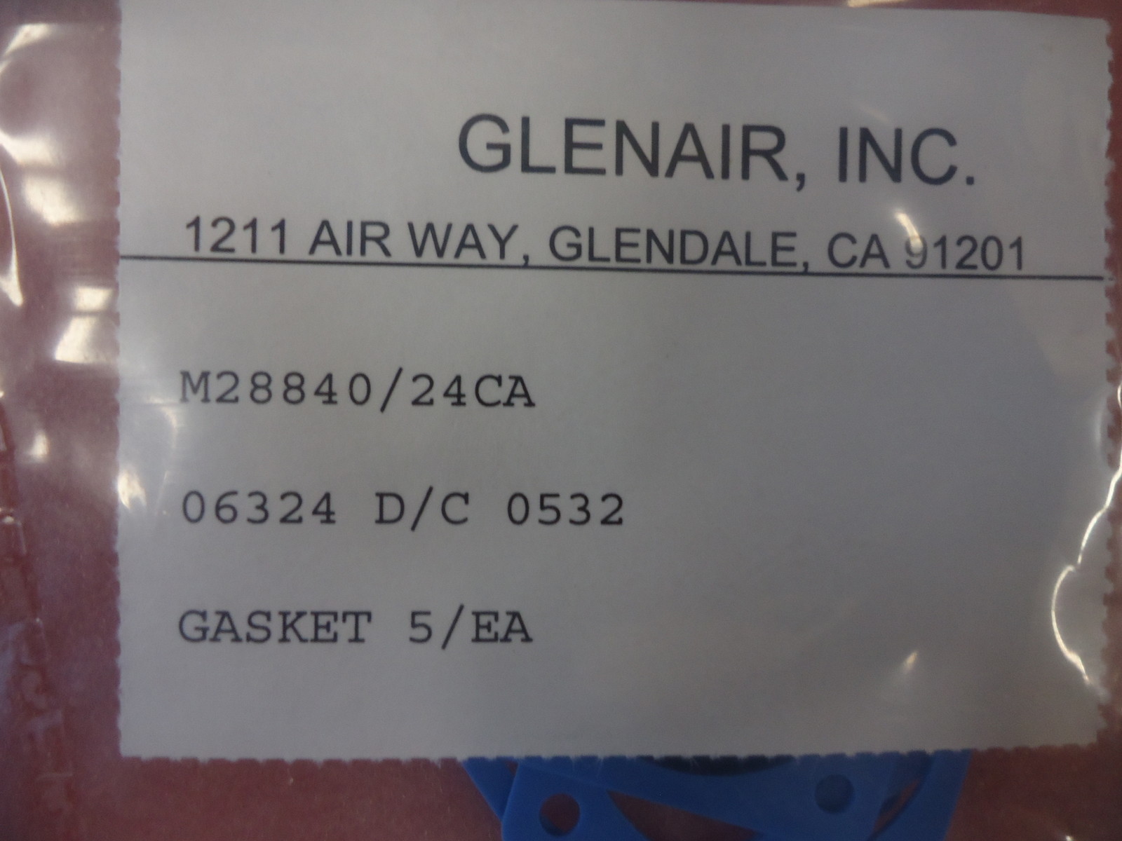M28840/24CA Glenair Gasket Brand New! | eBay