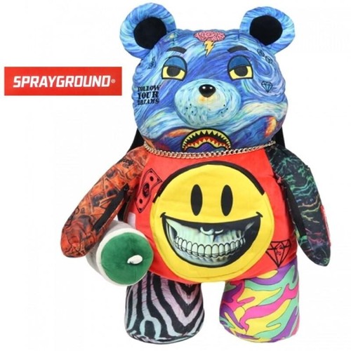Sprayground × Ron English Plush MONEY BEAR "Follow Your Dream" Backpack ...