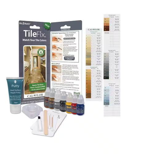 TileFix Tile and Stone Repair Kit with 8 Pigments, Lacquer & Tools ...