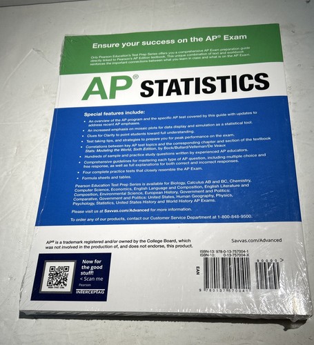 Pearson Education Test Prep Series for AP Statistics STATS Modeling The ...