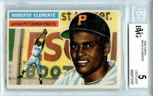 1956 TOPPS ROBERTO CLEMENTE #33 White Back BVG 5 Pirates HOF 💎 | eBay