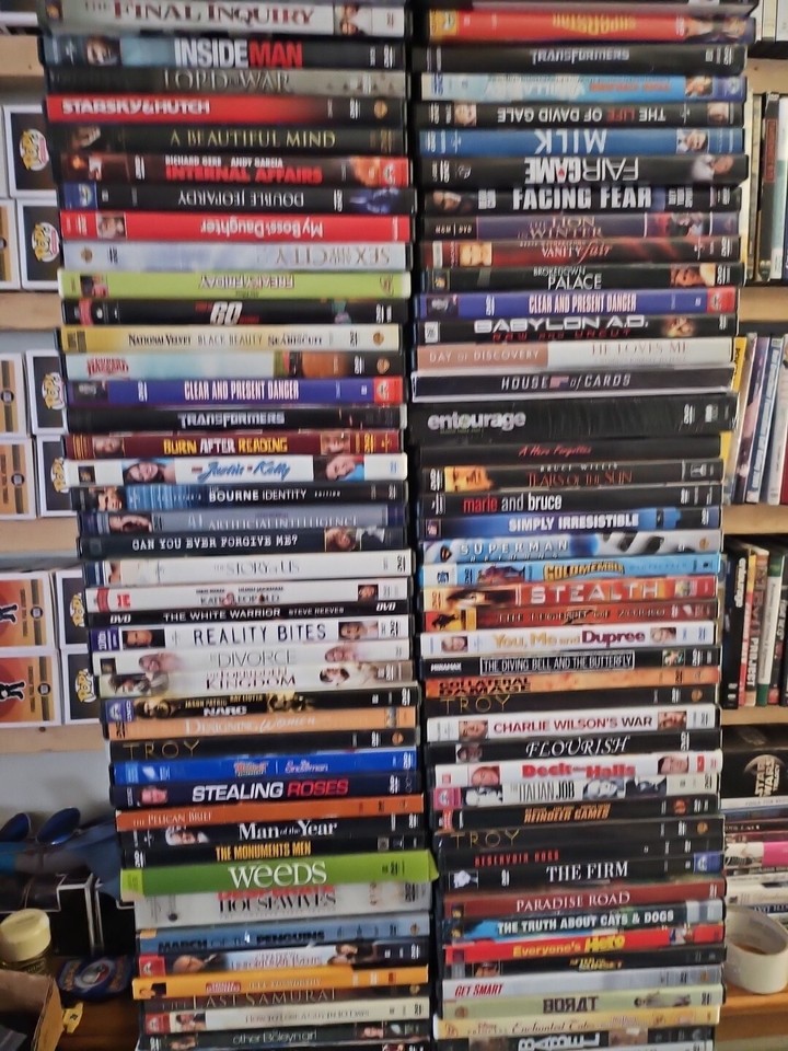 Lot of 136 vintage Estate Sale DVD collection Classic dvds! MOVIES Trl8 ...