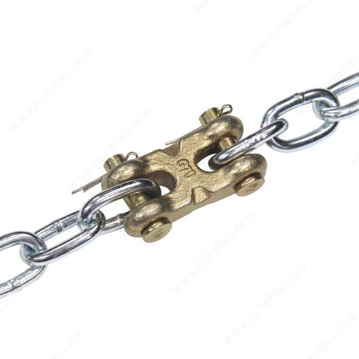 2x Twin Clevis Safety Chain Repair Link 3/8" Double G70 Truck Trailer ...