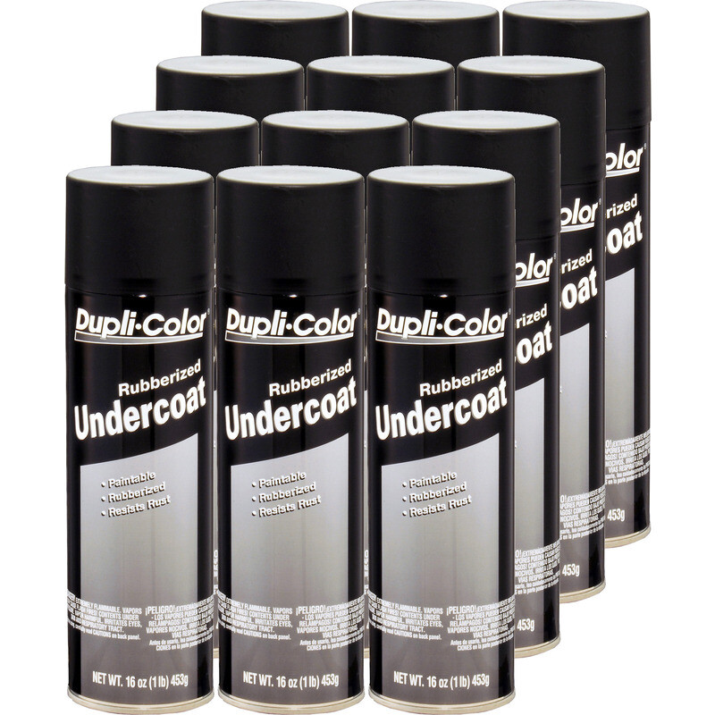 Duplicolor UC101 (12-Pack), Paintable Rubberized Undercoating, Black ...