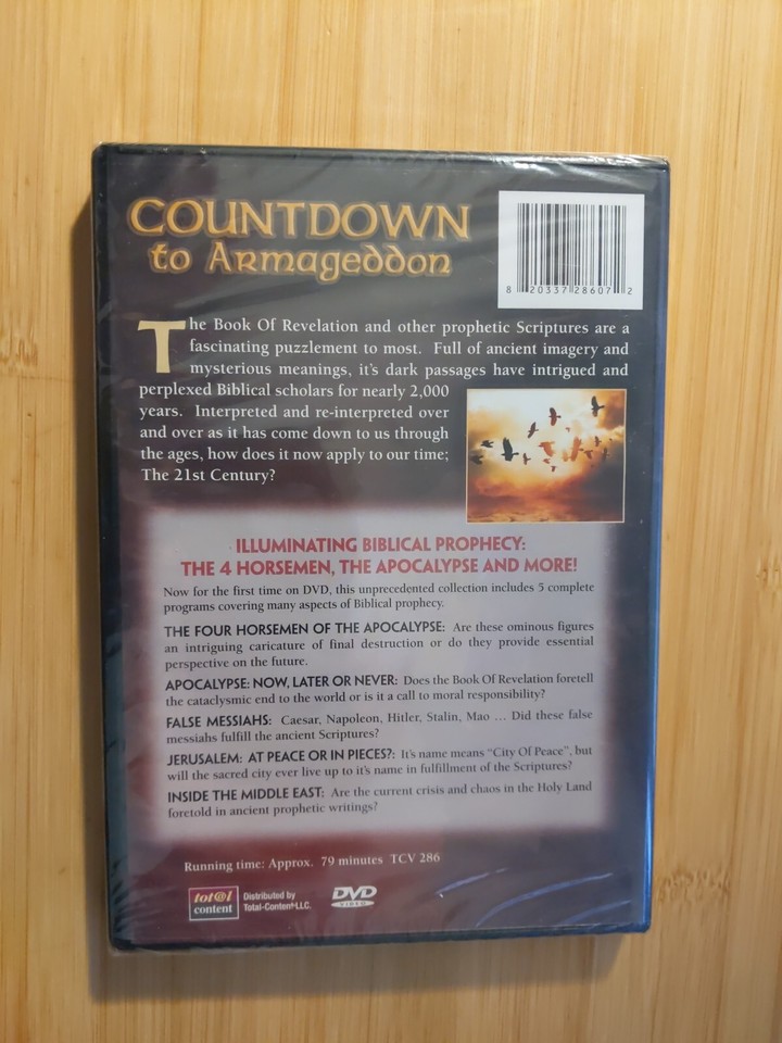 Countdown to Armageddon DVD Bible Prophecy & the Four Horseman of the Apocalypse | eBay
