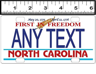 CUSTOM PERSONALIZED BICYCLE STATE LICENSE PLATE-NORTH CAROLINA FIRST IN ...