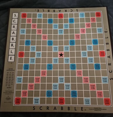 Scrabble Game BOARD ONLY Copyright 1948 Vintage Original Replacement ...