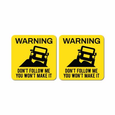 2X Do Not Follow Me Sticker Decal Warning Funny Joke Tools Car Notice ...