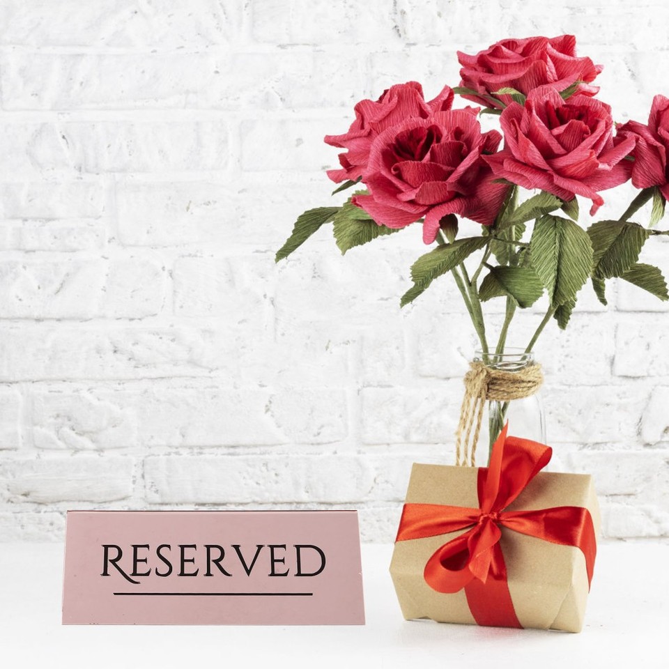 4 Pcs Acrylic Reserved Chair Sign for Family Table Signs Bride Groom ...