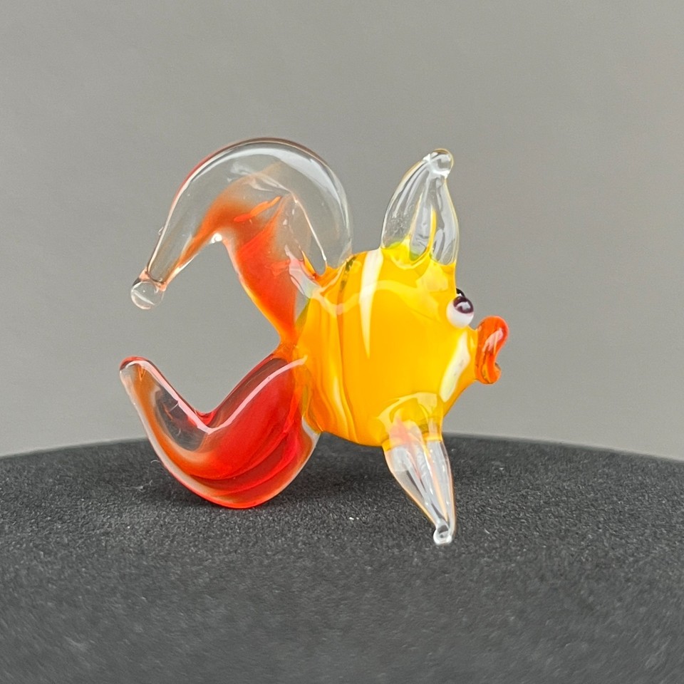 1” Glass Fish Figurine Blown Miniature | Small Art Glass Animal Gift | eBay