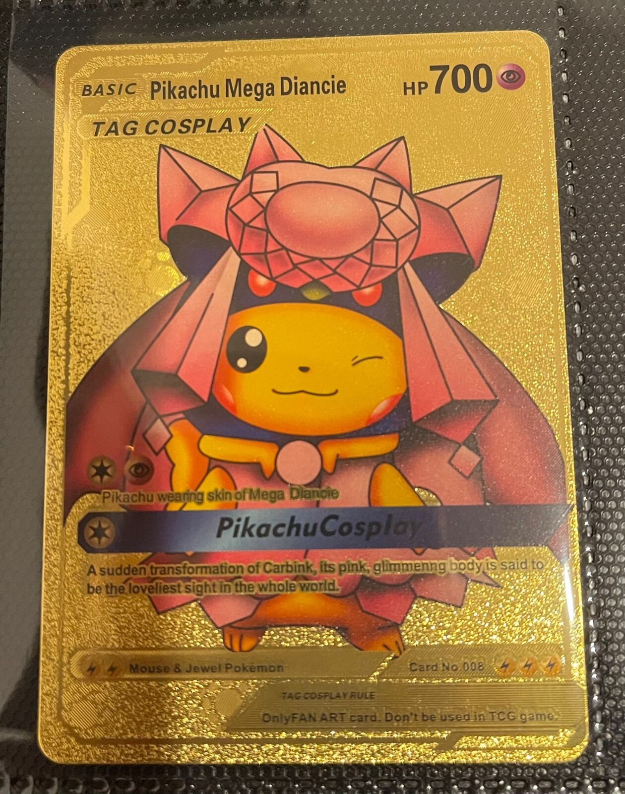 Gold Pokemon Pikachu Mega Diancie Card | eBay