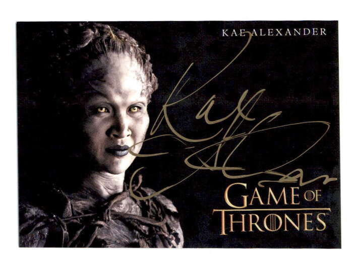 KAE ALEXANDER AS LEAF 2022 HBO GAME OF THRONES GOLD INK AUTOGRAPH AUTO ...