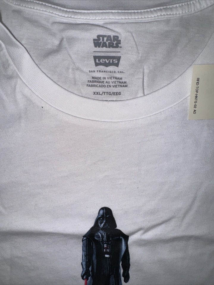 Levi’s Star Wars Darth Vader T-shirt XXL 2X Large 2XL White New | eBay