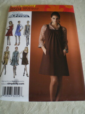 SIMPLICITY Project Runway JUMPER DRESS PATTERN 4 6 8 10 12 Many Styles ...