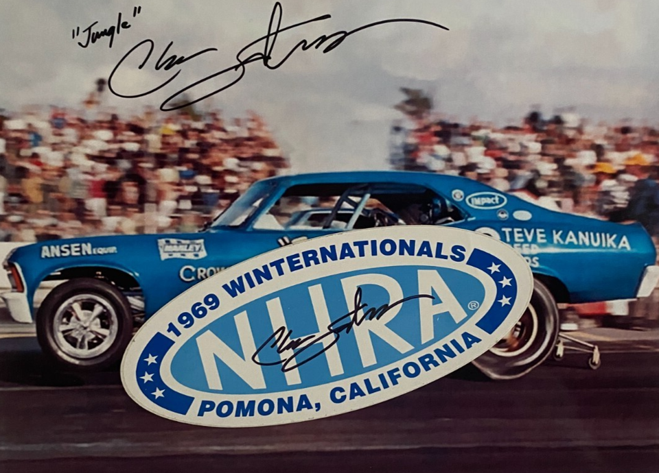 NHRA AHRA 1970's F/C SIGNED DRAG RACING JUNGLE JIM LIBERMAN PHOTO ...
