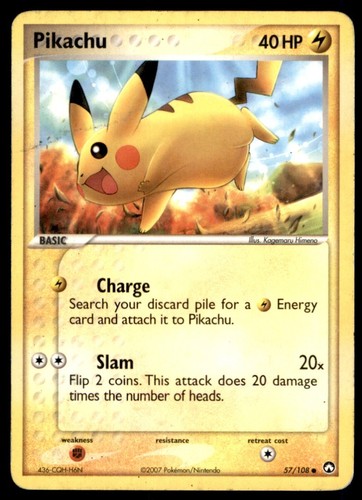 2007 Pokemon EX - Power Keepers Pikachu #57 Heavy Play | eBay