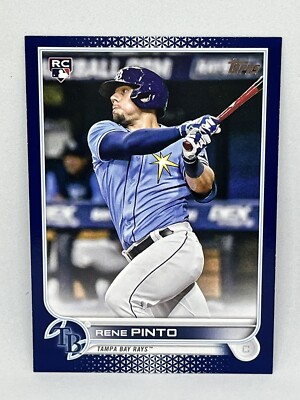 2022 Topps Update Rene Pinto RC Royal Blue Tampa Bay Rays Rookie #US153 ...