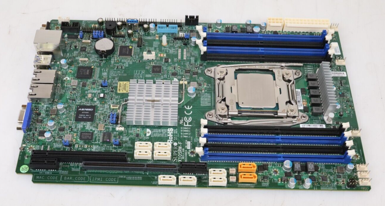 SuperMicro X10SRW-F Motherboard + Intel E5-1620 v3 CPU Combo Only No I ...